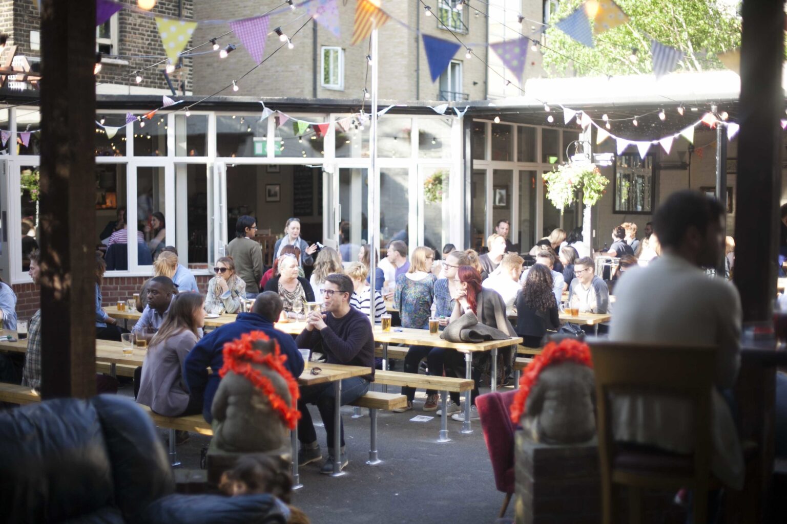 9 Pub Beer Garden Zoom & Teams Backgrounds - Funny Meeting Backgrounds